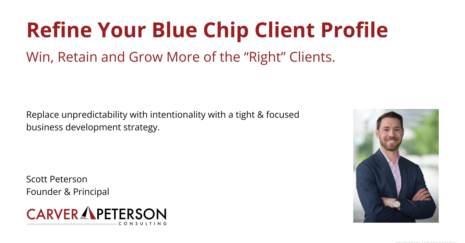 Refine Your Blue Chip Client Profile by Scott Peterson on Maven