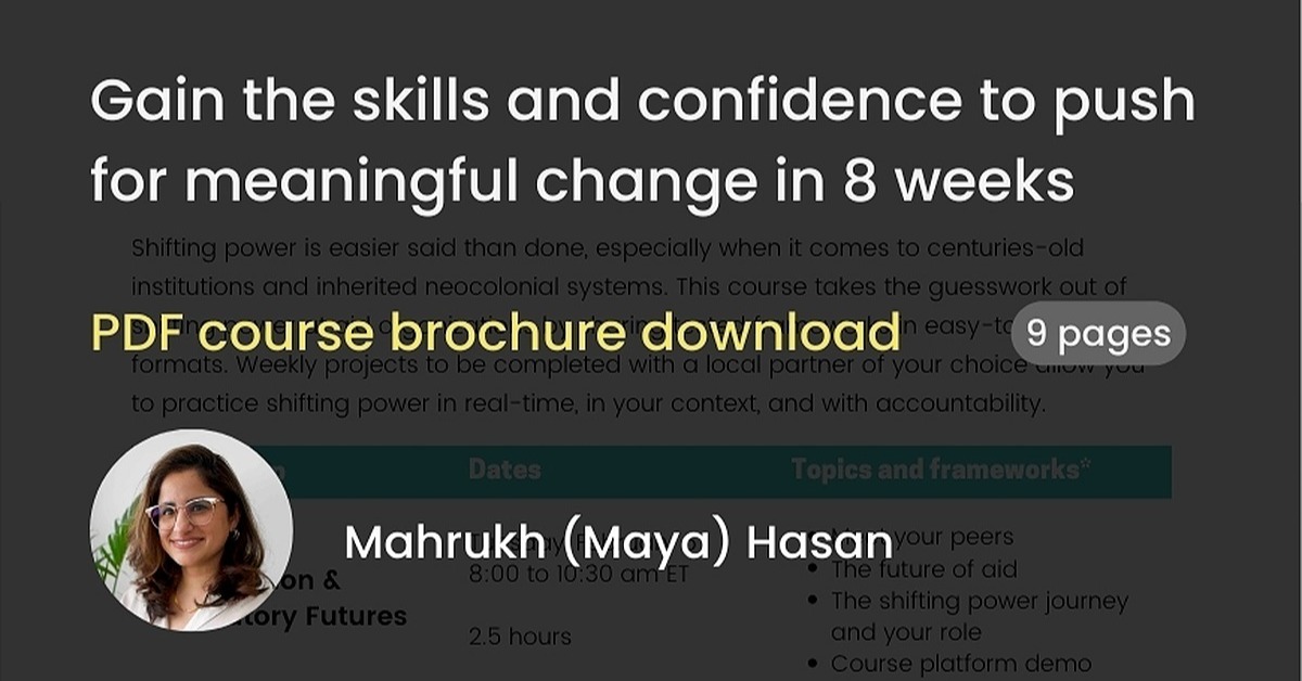 Shifting Power Accelerator Course Brochure (PDF) by Mahrukh (Maya ...