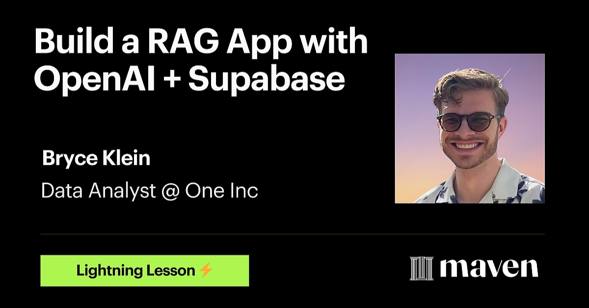 How to Build a RAG App with OpenAI & Supabase