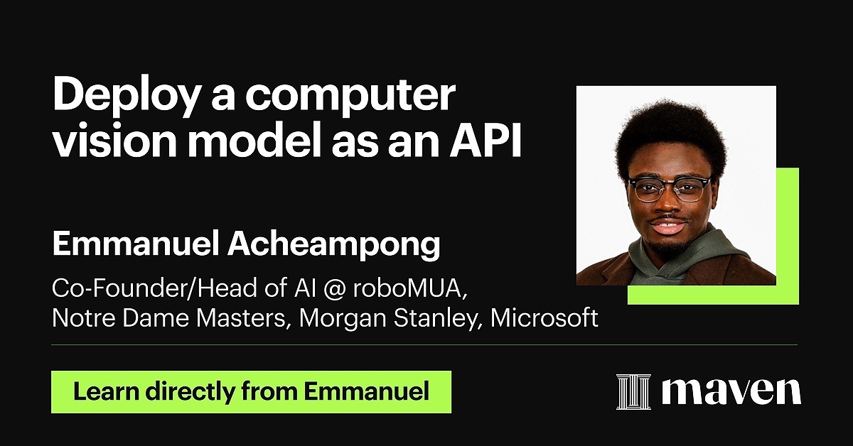 Deploy a computer vision model as an API