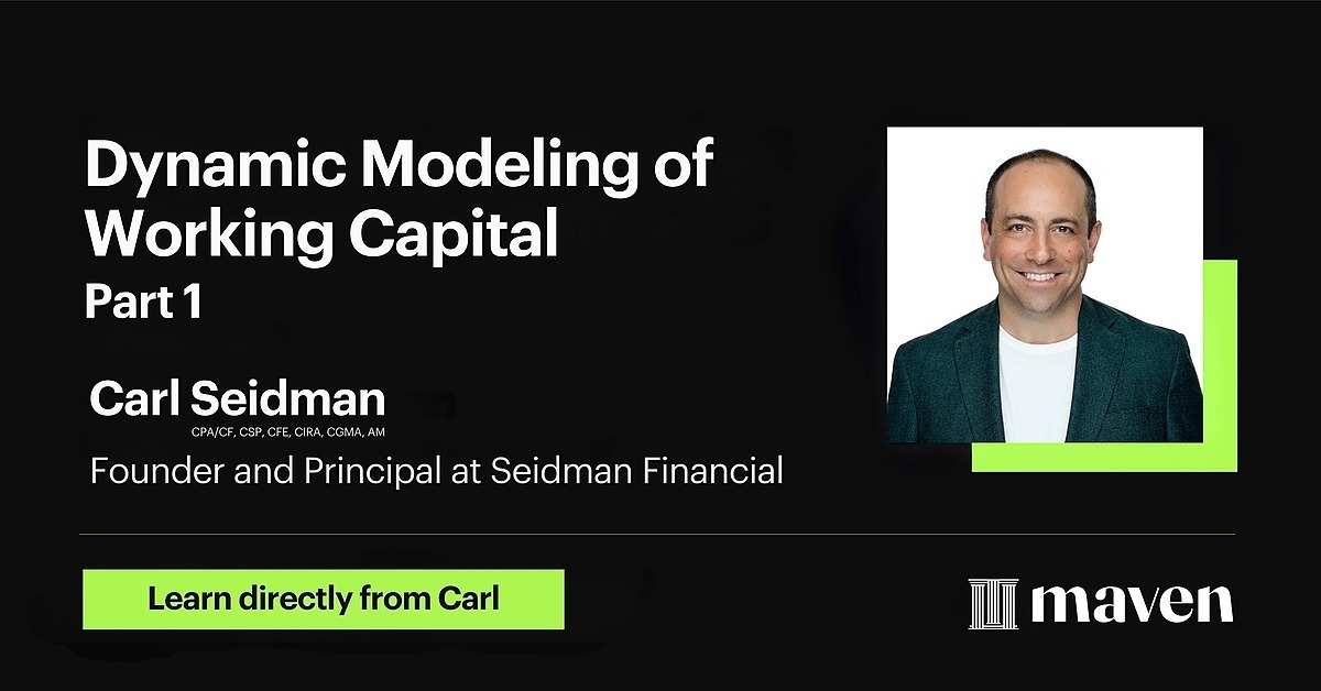 Dynamic Modeling of Working Capital - Part 1