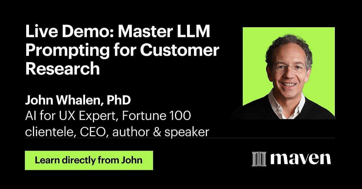 Live Demo: Master LLM Prompting for Customer Research