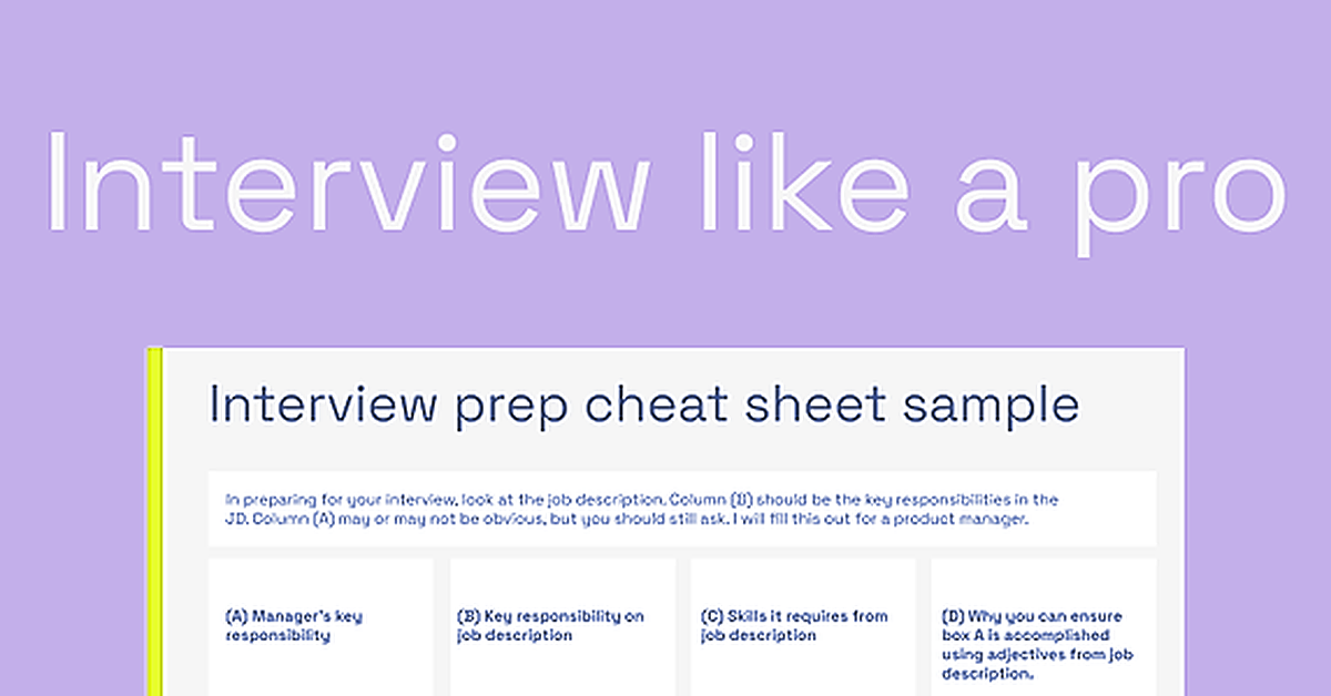Free interview prep kit by Layla Shaikley on Maven