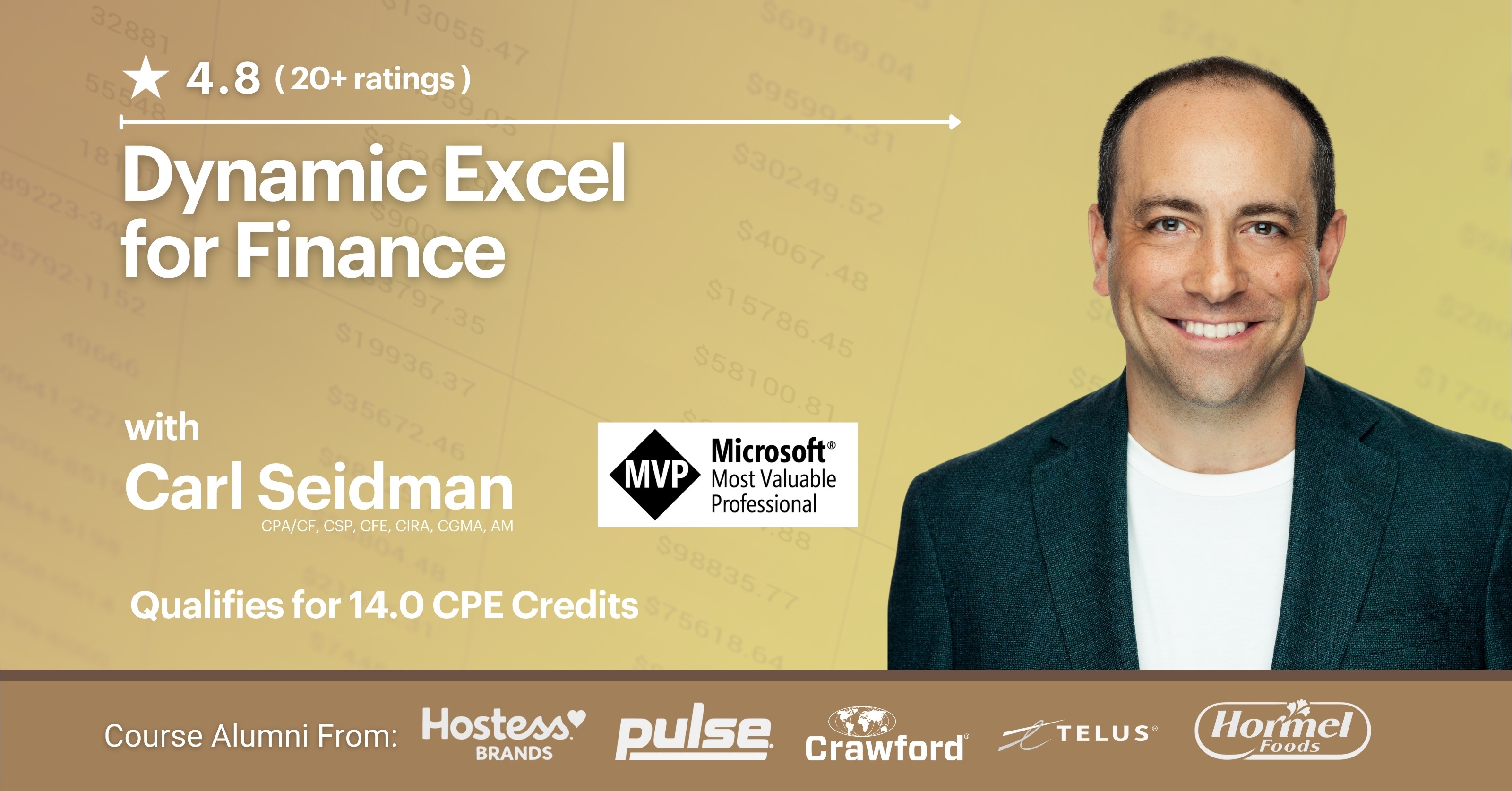 Dynamic Excel for Finance by Carl Seidman CPA | Microsoft MVP on Maven