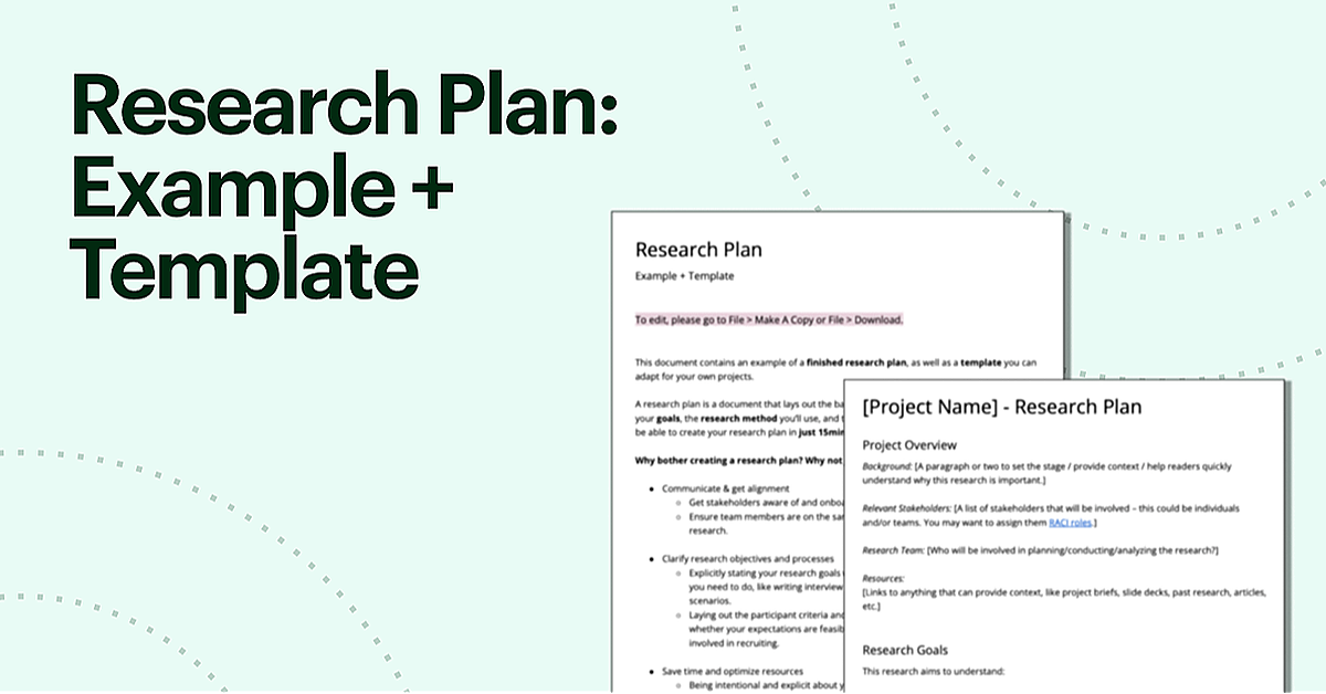 Research Plan Template by Elizabeth Creighton, PhD on Maven