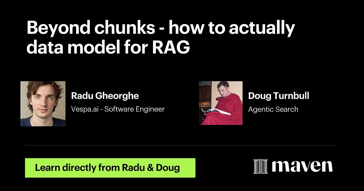Beyond chunks - how to actually data model for RAG