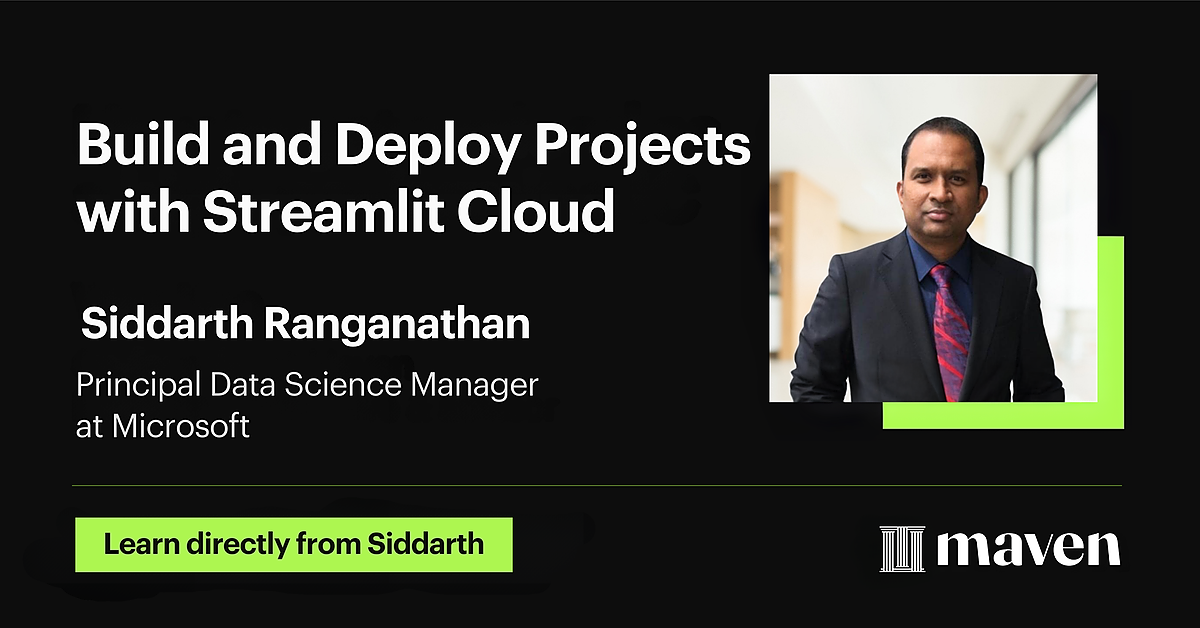 Build and Deploy Projects with Streamlit Cloud