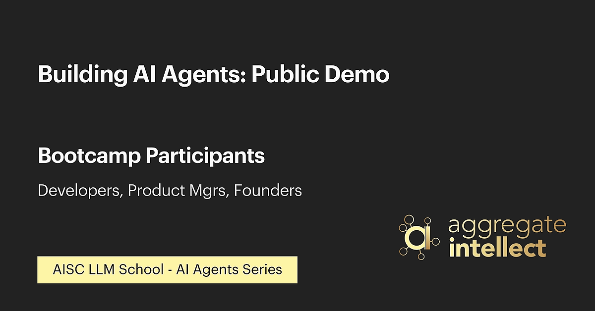 Building AI Agents: Bootcamp 2601 Public Demo